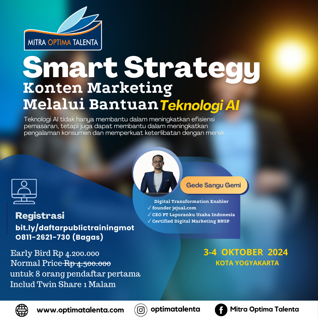 Smart Strategy Konten Marketing Melalui Bantuan Teknologi AI - Mitra Optima Talenta
